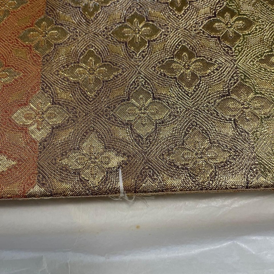 Beautiful floral obi belt in gold and orange | eBay UK