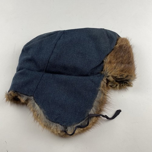 Vintage 1966 Canadian RCMP Police Fur Hat Trapper M-L Muskrat? EUC Rare ...