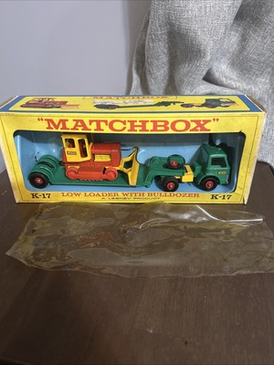 Vintage Matchbox King Size K-17 Low Loader W/ Bulldozer, Near Mint Cond ...
