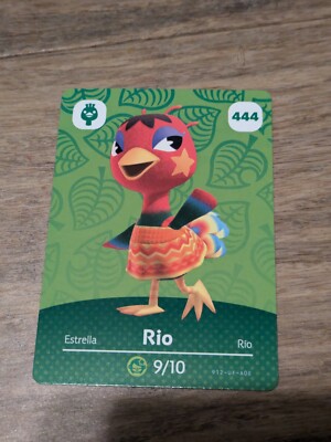RIO #444 acnh Animal Crossing Amiibo Card Authentic & Unused | eBay