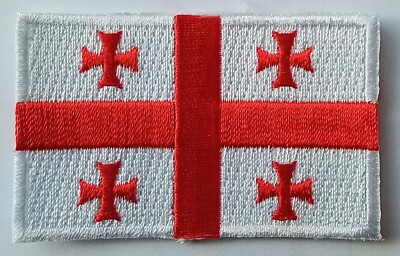 GEORGIA FLAG PATCH Embroidered Badge Iron Sew 3.8cm x 6cm საქართველო sakartvelo | eBay