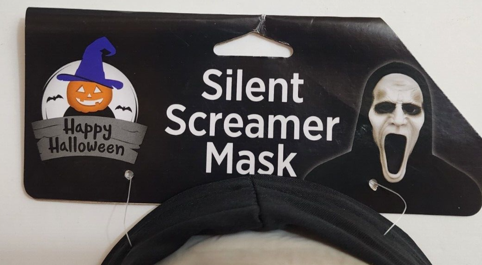 Fun World Silent Screamer Ghost Face PVC Character Costume Mask Scream ...