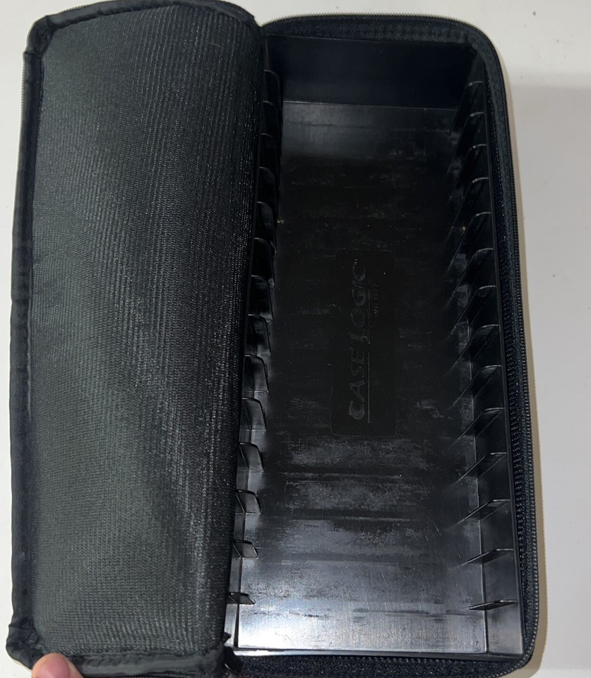 Case Logic Vintage Cassette 15-Tape Carry Case Holder Black Zip Made in ...