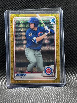 Cole Roederer 2020 Bowman Chrome #BCP-206 Mojo Gold /50 Chicago Cubs | eBay