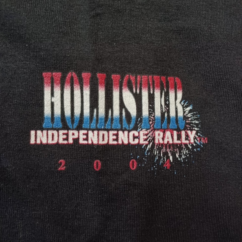 Vtg Hollister Independence Rally T Shirt Mens L Black Engine Logo ...