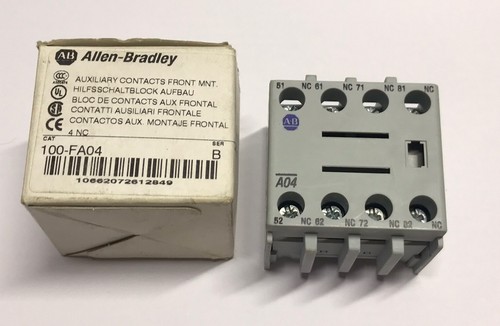 Allen Bradley Rockwell 100-FA04 Auxiliary Contact Block Front Mount 4NC ...
