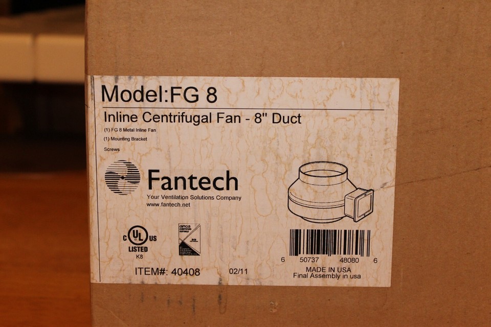 FANTECH FG8 Inline Centrifugal Duct Fan | eBay