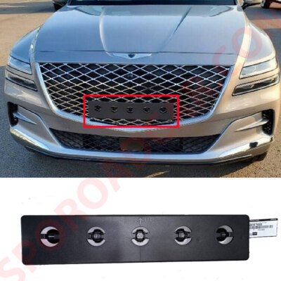Front Bumper License Plate Bracket Black for Hyundai Genesis 2021-2023 ...