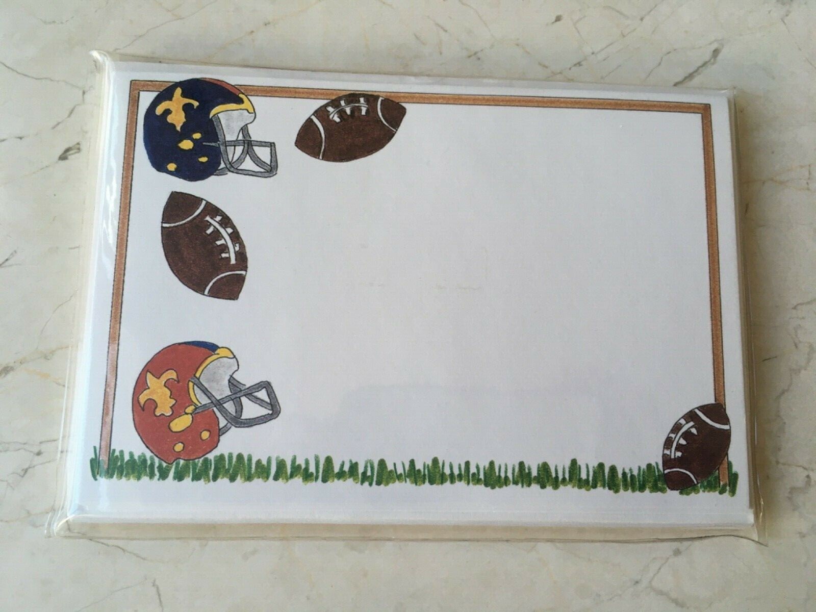 10 CARDS AND ENVELOPES FOOTBALL THEME JONES PAPER COMPANY | eBay