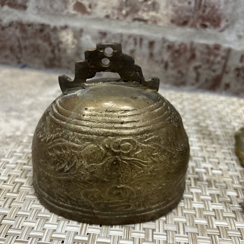 Antique Brass Monastery Bell w/ Angel & Bird | eBay