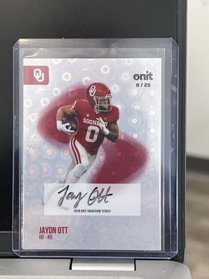 JAYDN OTT 2025 Onit Oklahoma Sooners Football silver shimmer 8/25 SP | eBay