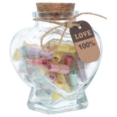 Cute Secret Letters Origami Glass Containers Heart Mini Jars Diy ...