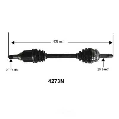 CV Axle Assembly-PDL Autopart Intl 1700-197681 fits 03-08 Toyota ...