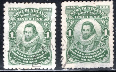 Newfoundland Stamp Scott #87, 87a, 1c, James I, Used, SCV$3.00 | eBay