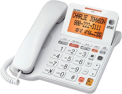 AT&T CL4940 Corded Standard Phone with Answering System and Backlit ...