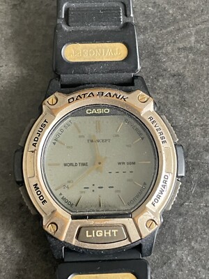 Casio ABX-68 Twincept Data Bank Watch Worldtime | eBay