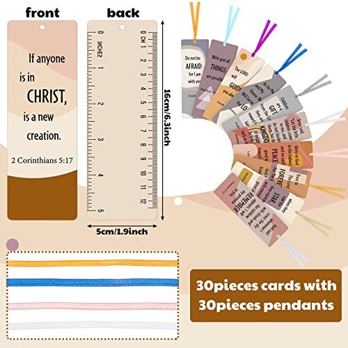 120 Pack Bible Verse Bookmarks Christian Inspirational Scripture Page ...