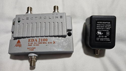 Electroline EDA 2100 Drop Amplifier 5-42 54-1000 MHz 6kV +15dB Free ...