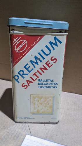 1950s -60s NABISCO PREMIUM SALTINES CRACKERS IN TIN BILINGUAL | eBay