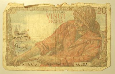 FRANCE - BANK NOTE 20 FRANCS 1949 | eBay