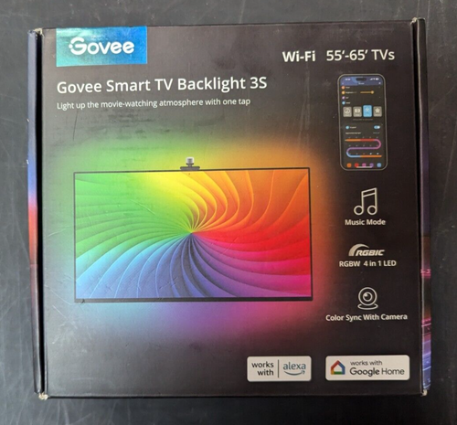 Govee Smart TV Backlight 3S WIFI Lighting for 55"-65" TVs H6098 BRAND ...