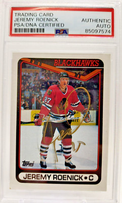 JEREMY ROENICK AUTO ROOKIE 1990-91 Topps Hockey # 7PSA DNA Signed ...