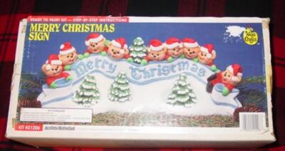 Wee Crafts Kit #21206 - Easy-To-Paint - MERRY CHRISTMAS SIGN (NEW) | eBay