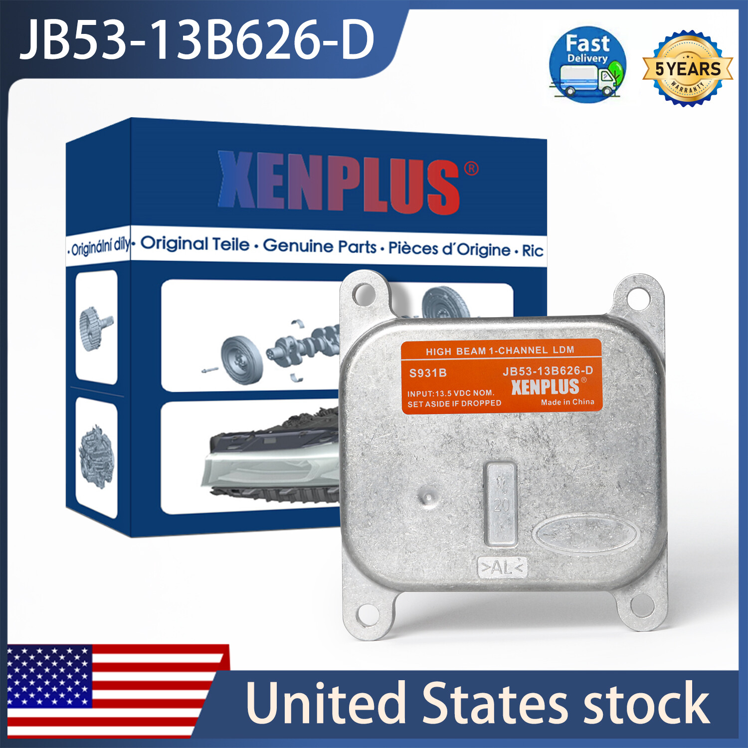 JB53-13B626-D for 2016-2019 Ford Explorer High Beam LED headlight ...