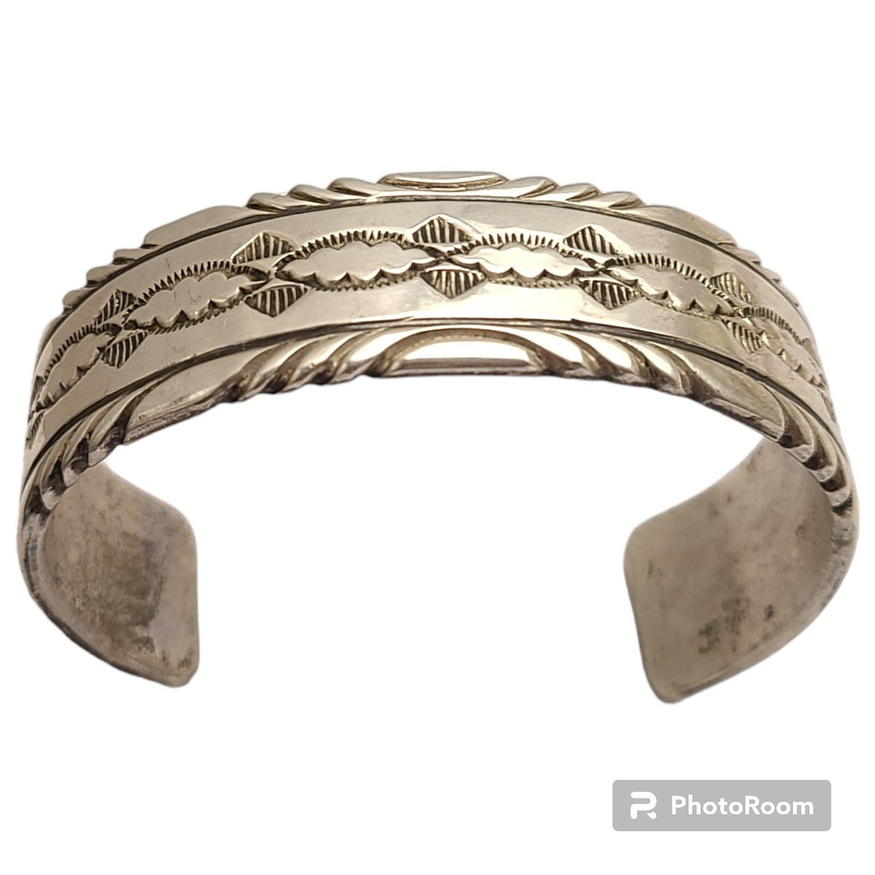 73grams Maggie Perry Native American Navajo STERLING SILVER STAMPED ...