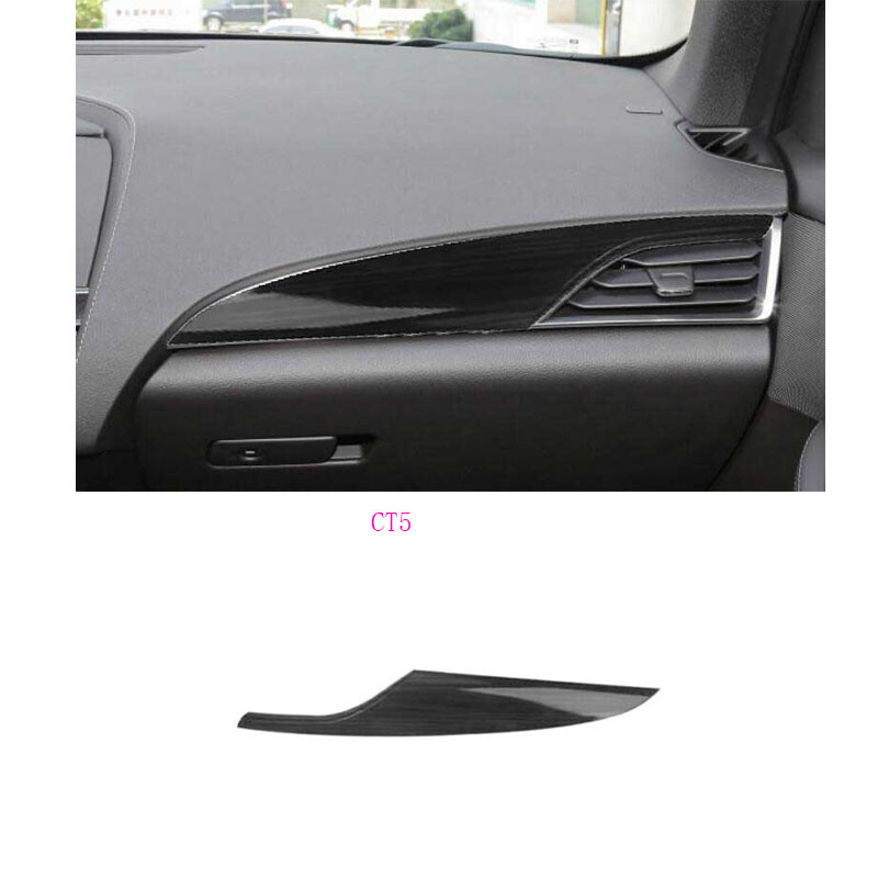 For Cadillac CT5 2020-22 Black Wood Grain Central Console Instrument ...