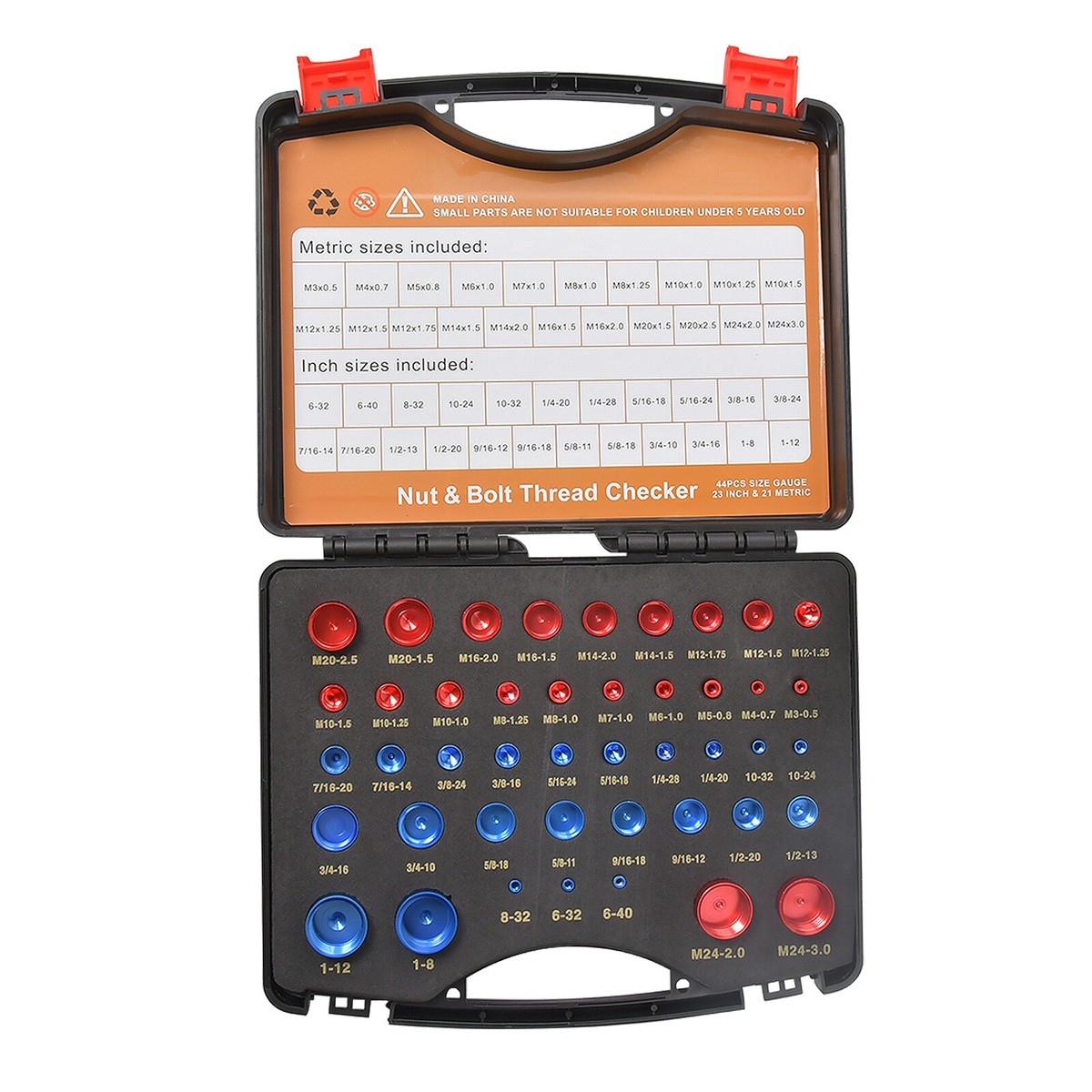 Thread Gauge Sae And Metric 44-Piece Thread Checker Set - SAE & Metric ...