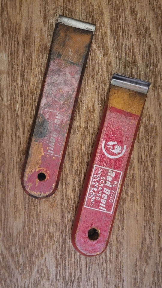Lot of 2 Vintage Red Devil Paint Scrapers No. 3010 | eBay