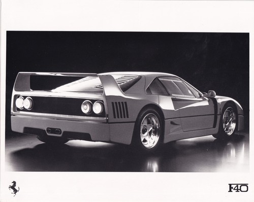 FERRARI F40, L.H.D., REAR, SIDE VIEW, PERIOD PHOTOGRAPH. | eBay