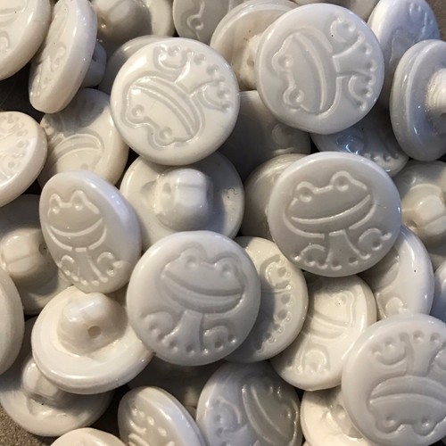 24 Gray Frog Vintage Czech Glass Buttons | eBay