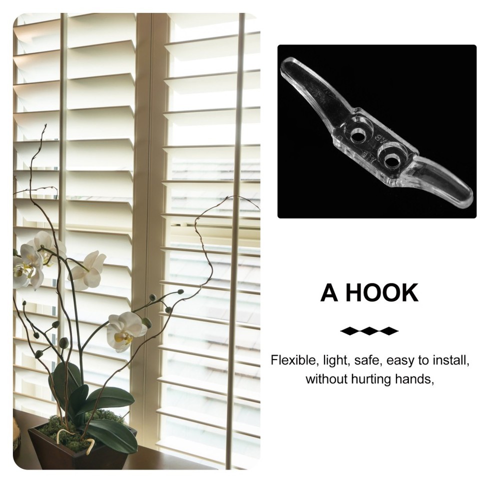 12 Pcs Blind Window Clip Plastic Cord Cleats for Blinds Safety Hooks | eBay