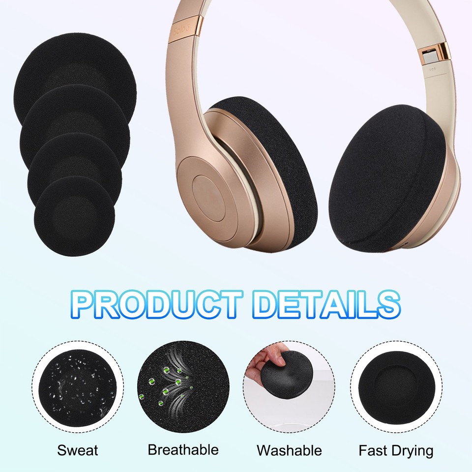 10pcs Foam Ear Pads Replacement Cushions 0.98"(25mm) Headphone Sponge ...