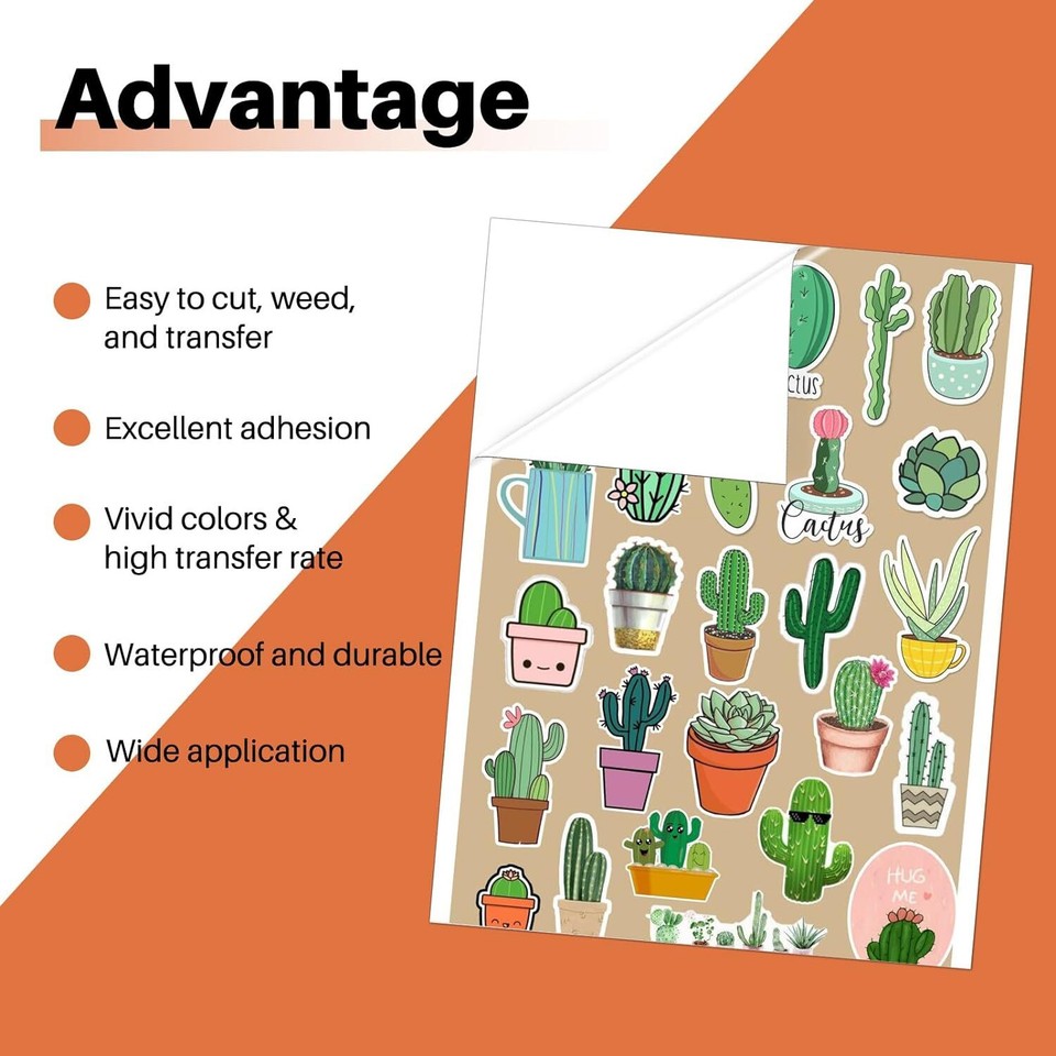 Sublimation Vinyl Sticker Paper 20x Matte White Waterproof Sublimation ...