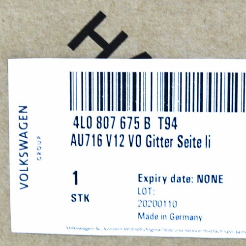 AUDI Q7 4L FRONT BUMPER LEFT GRILLE S-LINE 4L0807675BT94 4L0807675B NO ...