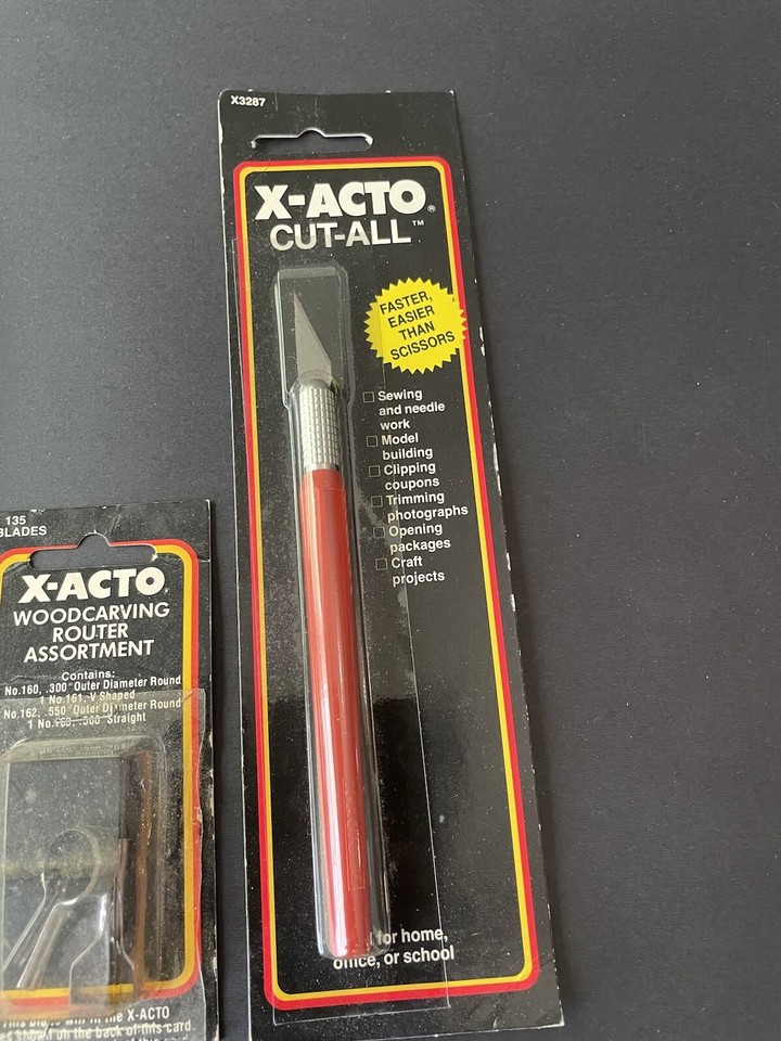 Vintage X-Acto Red Handle No. 5 Knife + Cut-All + Router Assortment NOS ...