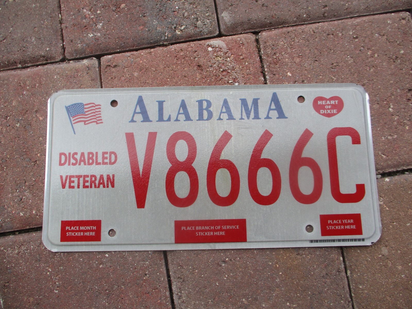 Alabama Disabled Veteran license plate # V 8666C | eBay