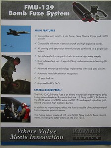 2000's document kaman precision products fuzing fmu-139 bomb fuze ...
