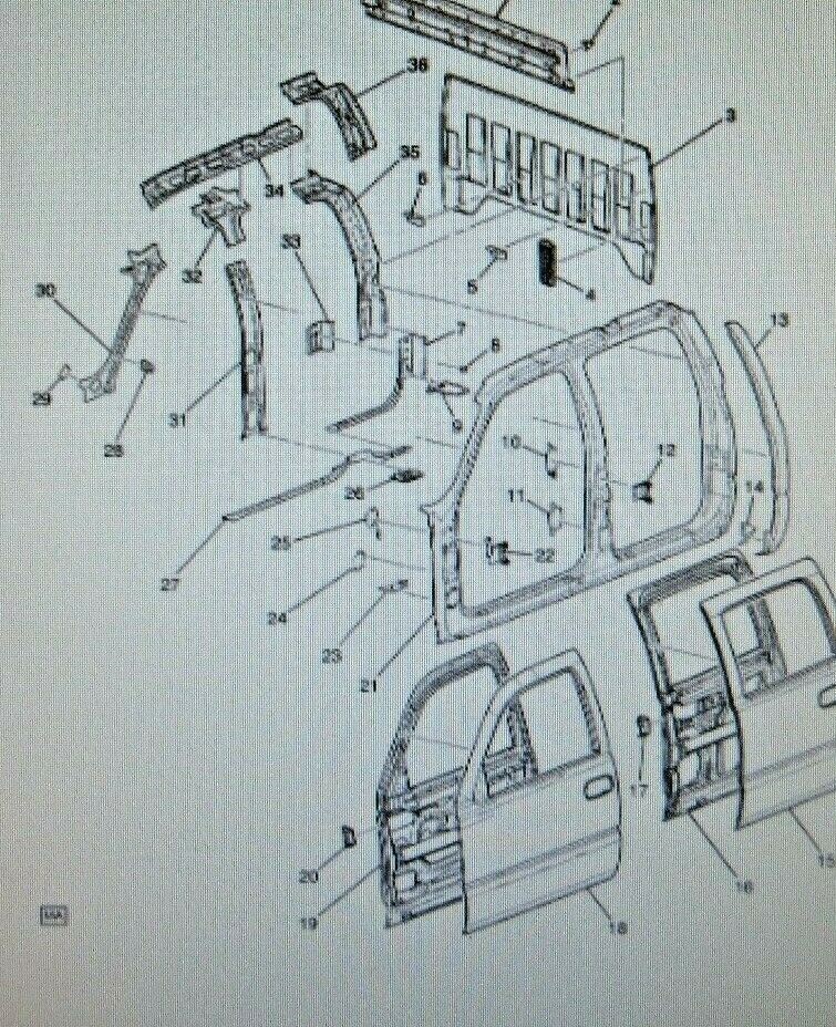 NOS 1999-2007 Silverado Sierra LH Front Side Door Upper/Lower Hinge ...