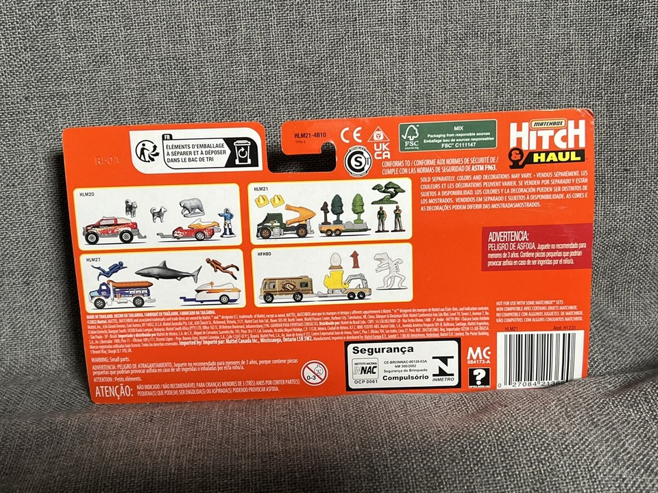 2022 MATCHBOX HITCH & HAUL TREE LUGGER MBX UTILITY FLATBED TRAILER 1/64 ...