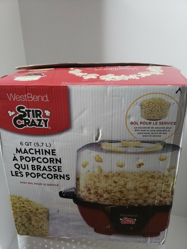 West Bend Stir Crazy Electric Stirring Popcorn Popper Machine ...