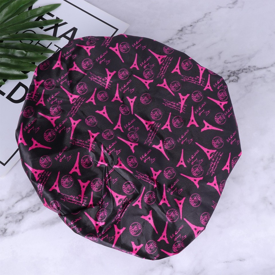 4 Pcs Printed Bathroom Shower Caps Waterproof Bathing Hats Elastic ...