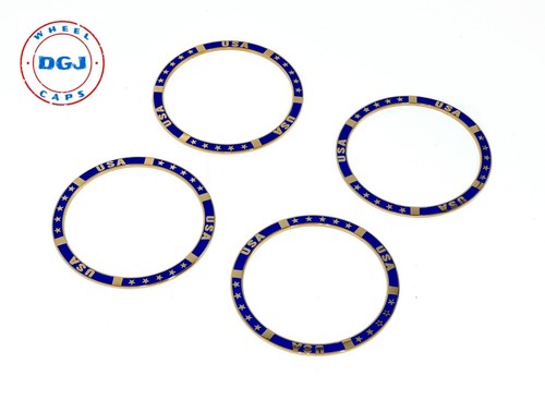 Zenith Style Locking Blue on Gold Rings for Lowrider Wire Wheels ...