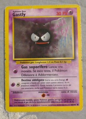 Pokemon Card Base Set Italian Gastly 50/102. WoTC Vintage [1.1] | eBay