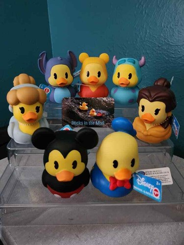 3" Disney Rubber Ducks- Mickey, Donald, Pooh, Belle, Cinderella, Sully ...