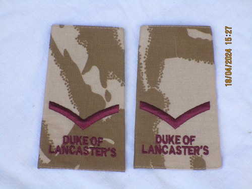Shoulder Marks: Lance Corporal, Desert, Duke Of Lancaster´S Regiment ...