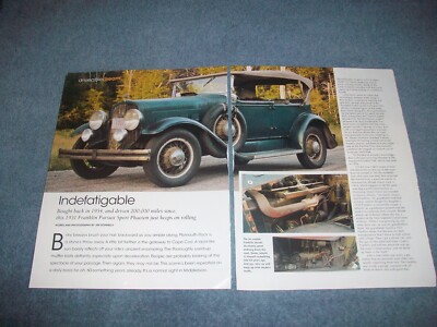 1931 Franklin Pursuit Sport Phaeton Survivor Article "Indefatigable" | eBay